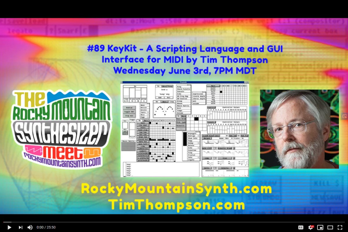 Video Recording of Presentation from Event #89: Tim Thompson on KeyKit ...